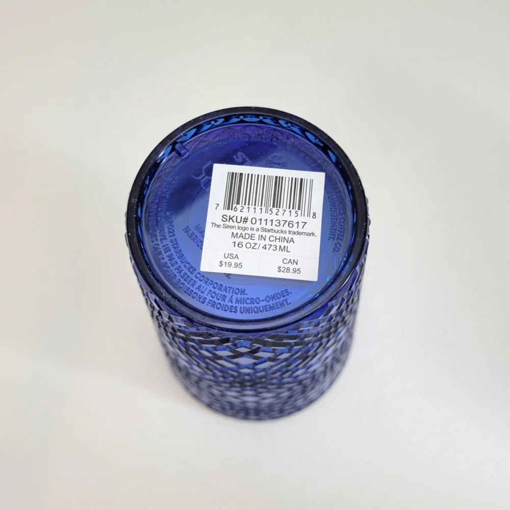 Starbucks | Dining | Starbucks 222 Holiday Azure Blue Jeweled Grande 6 ...